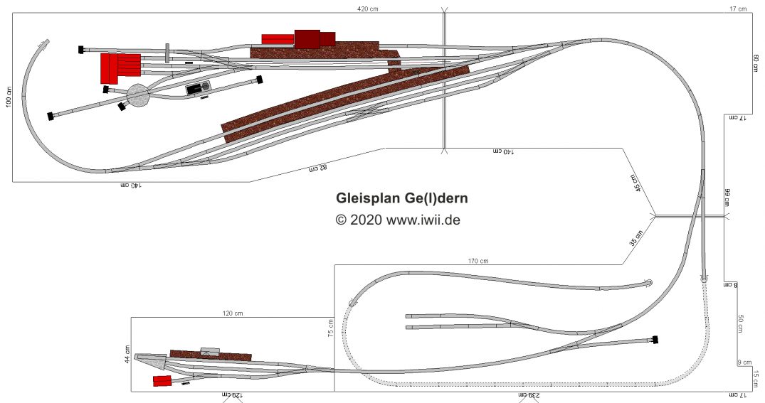Gleisplan von Ge(l)dern – Modellbahn und Fotografie – iwii.de